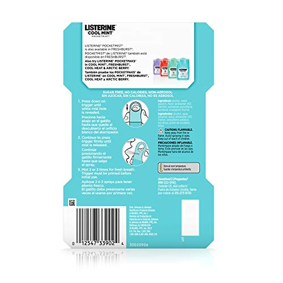 Listerine Pocketmist Cool Mint, 2-Count (Pack of 6)