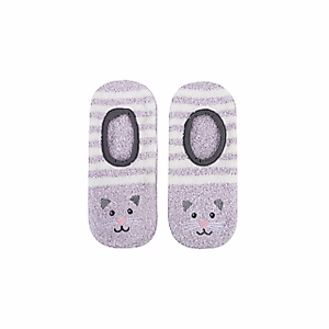Snoozies Womens Mary Jane Fuzzy Animal Socks | Cat