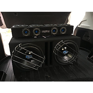 Car Audio Midrange Enclosure 4 x 6.5 2000Watts VOICEBOX® by Menace Audio® (MA-VB6525-4R) RED