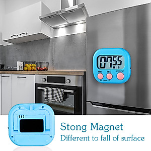4Pieces Digital Kitchen Timer,Cooking Timer,Countdown Timer Big Digits,Loud Alarm Timers,Magnetic Back and ON/Off Switch,Classroom Timers for Teachers Kids,Minute Second Count Up Countdown.