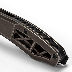 Kershaw Boilermaker Pocketknife; 3.3-inch 8Cr13MoV Stainless Steel Blade, SpeedSafe® Assisted Open, Brown PVD Coating with Stonewashed Finish, Frame Lock, Every Day Carry (3475), Black