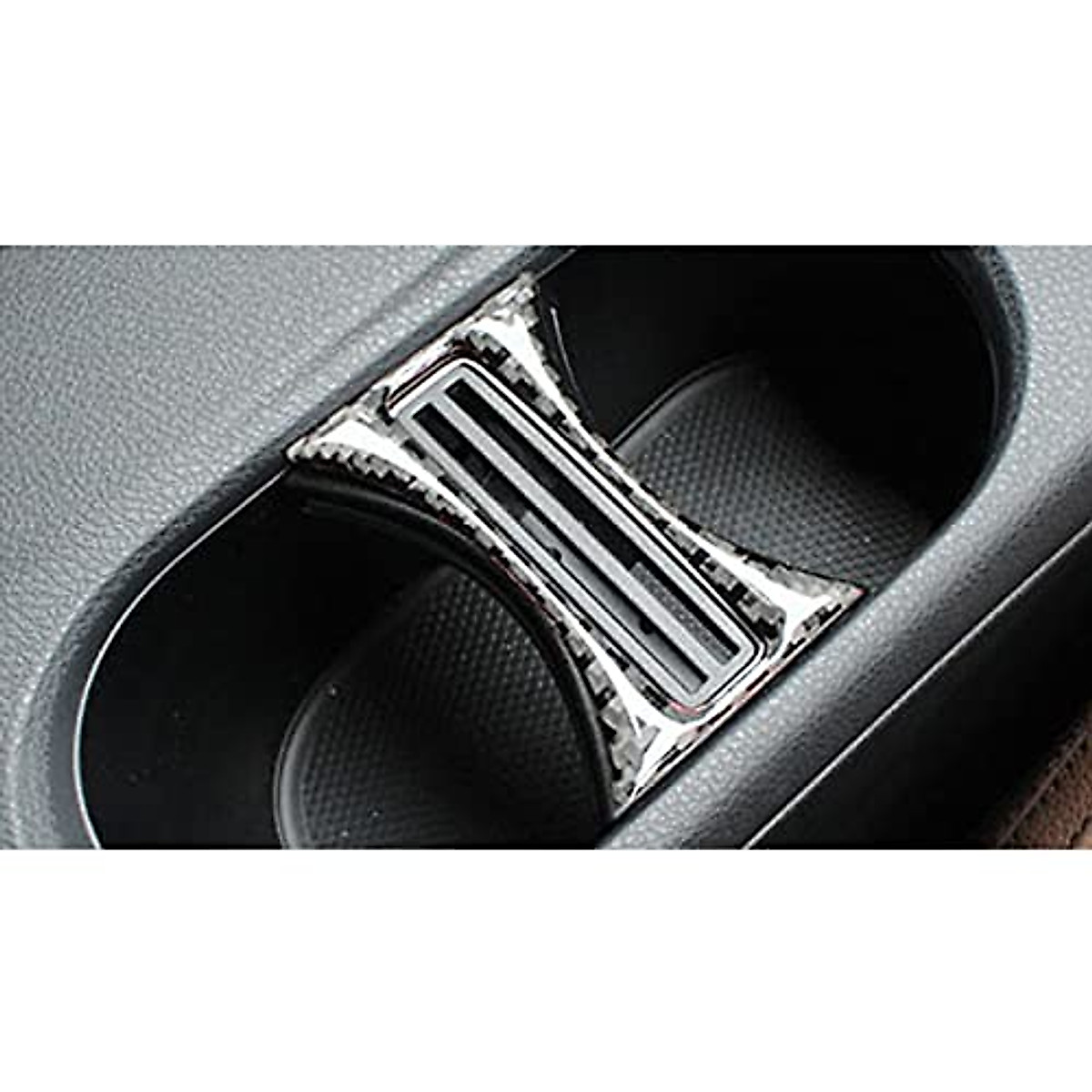 Xotic Tech Water Cup Holder Panel Cover Trim, Real Carbon Fiber, Compatible with Mercedes Benz A180 CLA180 CLA200 CLA250 GLA180 GLA200 GLA250 2.95"