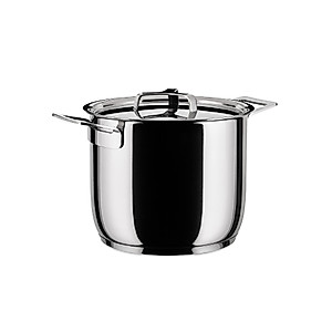A Di Alessi, "POTS & PANS", Stockpot in 18/10 stainless steel mirror polished,5 qt 9 ½ oz