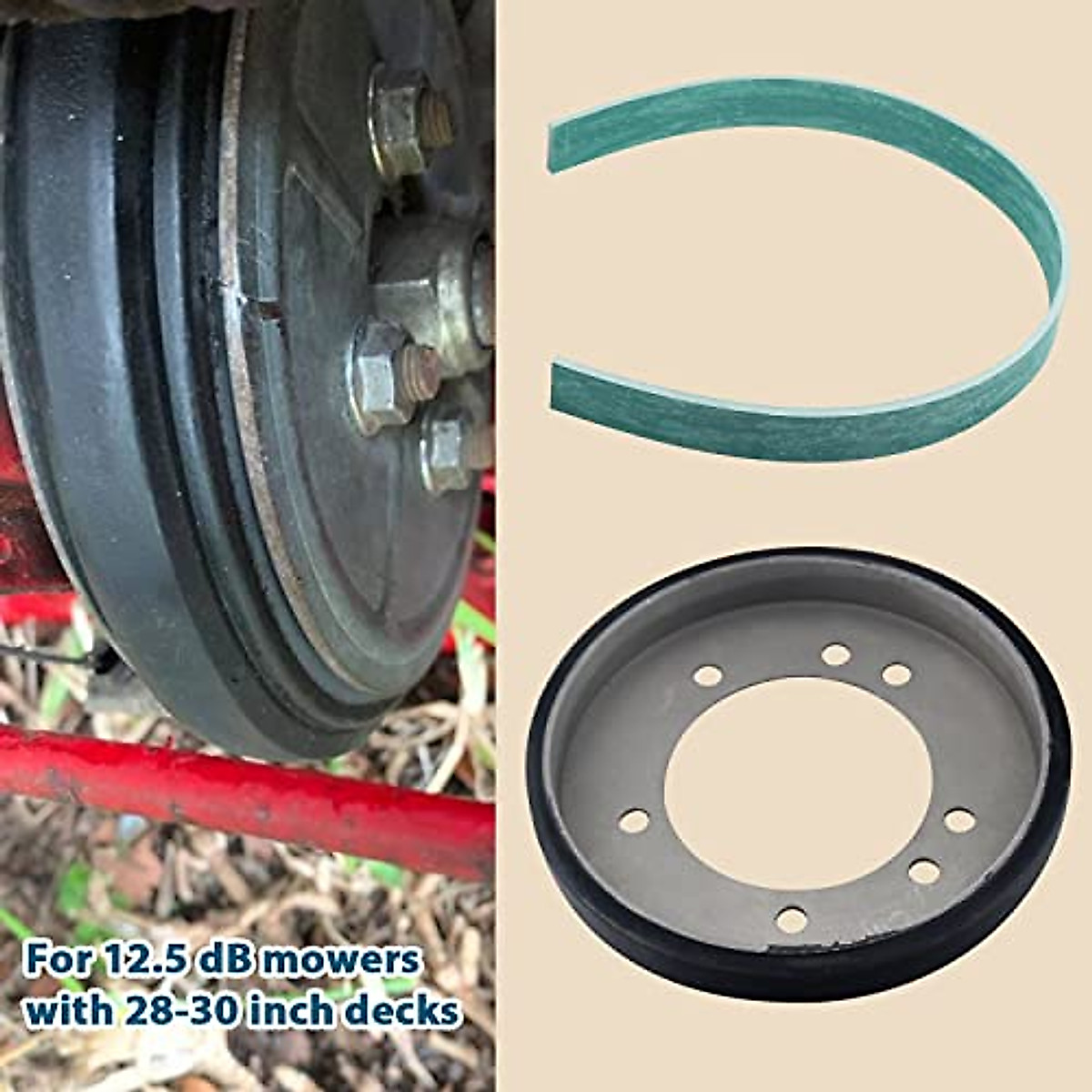 7600135YP 04743700 7053103 09475300 Friction Wheel & Brake Liner Compatible with Ariens MTD Lawn Mower and snowblowers,Replacement 7057423, 00300300, 00170800,1720859,AM122115 (OD 6" ID 5-1/8")