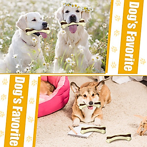 Sosation 10 Pcs Dog Chew Toys for Aggressive Chewers Nylon Beef Flavor Dog Bones Tough Puppy Teething Toys Puppy Chew Bones for Large/Medium/Small Breed Dogs Puppies (5.1 x 2 Inch)