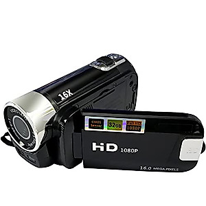 MIANHT Digital Camera,DV Video Resolution 2.7 inch LCD Screen Full HD 1080P,16 Times Digital Zoom,13 * 7 * 11cm,for Kids,Adult,Beginners Christmas Holiday Birthday Gifts (Black)