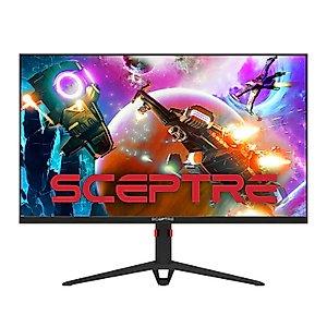 Sceptre 27-inch IPS 2K Gaming Monitor QHD 2560 x 1440p HDR400 up to 165Hz 1ms AMD FreeSync Premium DisplayPort HDMI 100% sRGB, Build-in Speakers Machine Black (E275B-QPD168)