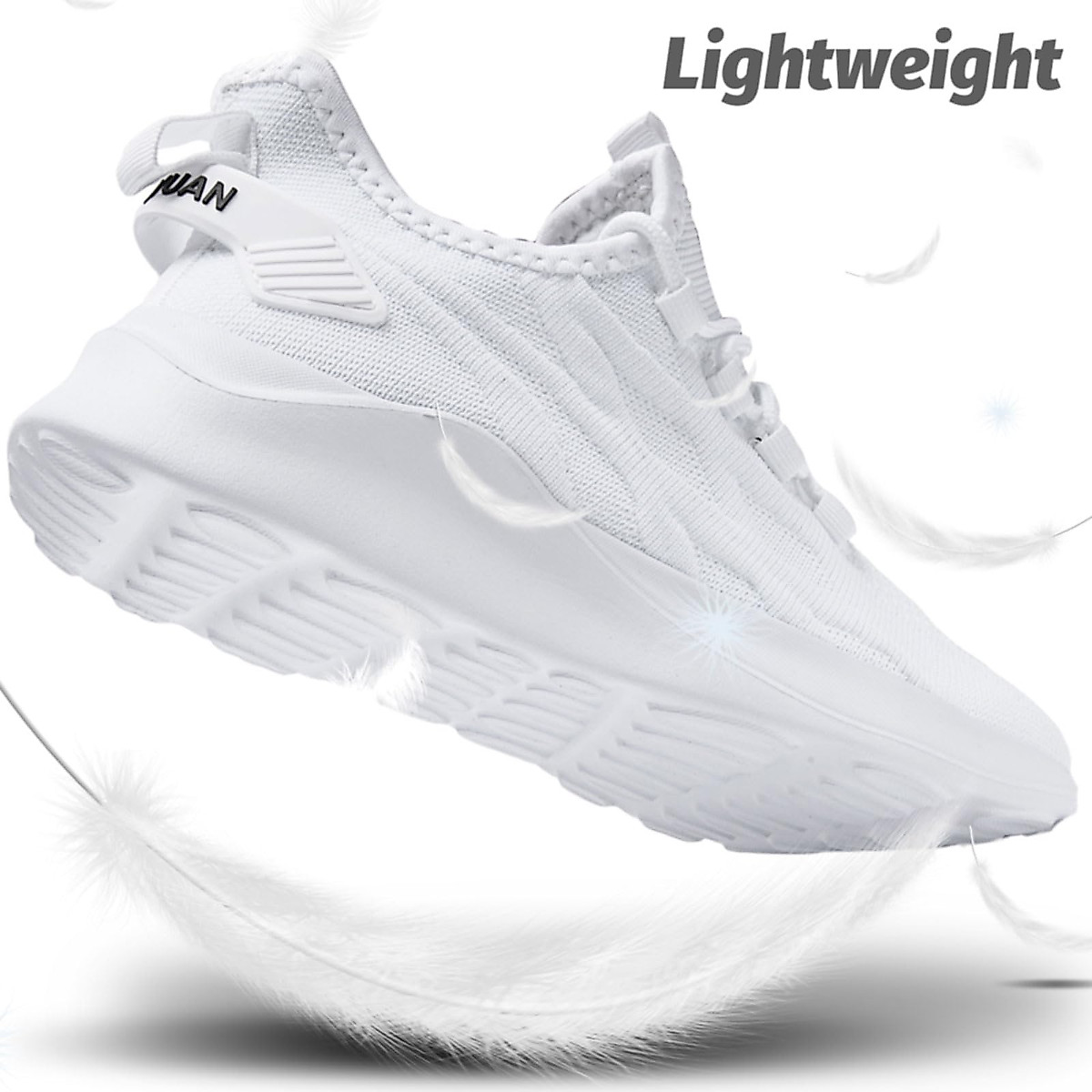 ZMBCYG White Sneakers for Women Running Shoes Sneakers Lightweight Sports Workout Cheer Shoes White Womens Size 7