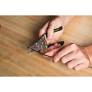 Greenlee 1955-SS Stainless Steel Wire Stripper for 10-18 AWG Solid and 12-20 AWG Stranded, Heavy-Duty Stripper, Cutter, and Crimper Tool