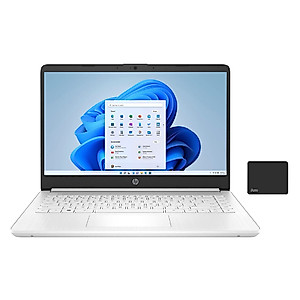 HP 14" Chromebook for Student and Business, HD Thin and Light Chromebook Laptop, Intel Celeron Processor N4120, 8GB RAM, 64GB eMMC, HDMI, Wi-Fi, Bluetooth, Chrome Os, White, with 5ave Mousepad