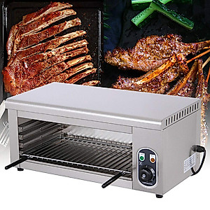 TFCFL Salamander Broiler Countertop Grill, 2000W Electric Cheese Melter Cheesemelter Broiler, Wall-mounted Cheese Broiler BBQ Counter for Restaurant Kitchen 50-300 ° C