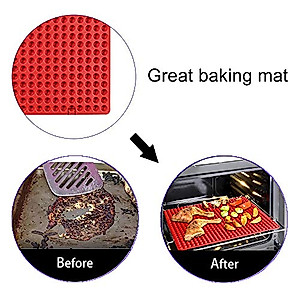 2 Pack 468 Cavity Mini Round Silicone Mold Dog Treats Pan for Cookies, ZONPEN Pet Treats Baking Mold Small Dot Cake Decoration Silicone Baking Mat Cooking Sheets with Red and Blue …