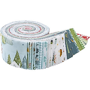 Lisa Audit Magical Winterland Rolie Polie 40 2.5-inch Strips Jelly Roll Riley Blake RP-14940-40