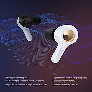 lemtlmt Ear Buds Wireless Bluetooth Earbuds,LED Display Charging Case,Four Speakers Heavy Bass Noise Cancelling HiFi Stereo Sound with Mic in-Ear Earphones for iPhone&Android