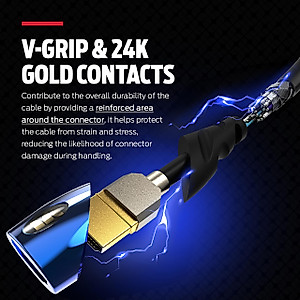 Monster 6ft. 8K Ultra High-Speed HDMI 2.1 Cable 48Gbps with eARC, Certified 8K @60Hz, 4K@120Hz – Compatible with PS5, PS4, Xbox Series X, Roku, Apple, Fire TV, Smart TV, Gaming Monitors