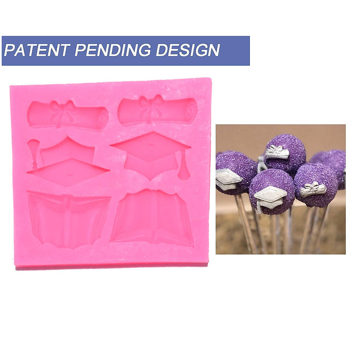 Mini Graduation Mold Graduation Cookie Cutters Graduation Cupcake Toppers Graduation Chocolate Candy Fondant Mold for Graduation Party Supplies