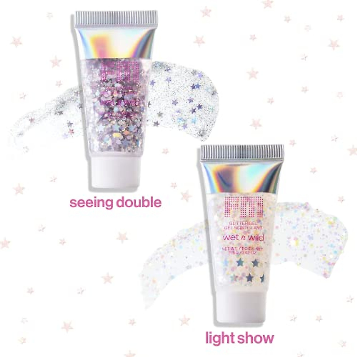 Body Glitter Wet n Wild Fantasy Makers Glitter Gel for Face and Body, White Light Show