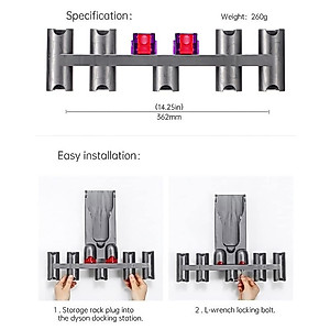 Meijunter Storage Holder Compatible with Dyson Digital Slim/V7/V7 Slim/V8/V8 Slim/V10/V11/V11 Outsize/V12/V15/Outsize Vacuum Cleaner Accessories Organiser Stand