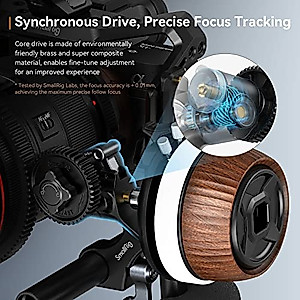 SmallRig F60 Follow Focus for DSLR and Mirrorless Camera Lenses, with Non-Damping Design & Forward/Reverse Switch & A/B Stops, Included Lens Gear, Gear Ring, 15mm Rod & Rod Clamp - 3850