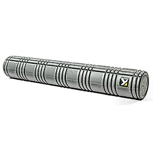 TriggerPoint CORE Foam Massage Roller with Softer Compression for Exercise, Deep Tissue and Muscle Recovery - Relieves Muscle Pain & Tightness, Improves Mobility & Circulation (36''), Gray