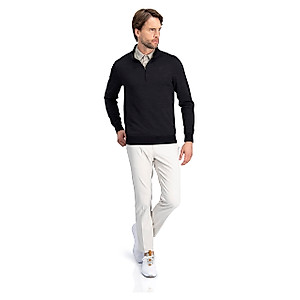 Three Sixty Six Dry Fit Pullover Sweaters for Men - Quarter Zip Fleece Golf Jacket - Tailored Fit