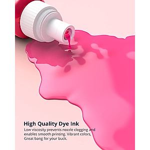 WOKOK Compatible Refill Ink Bottles for 502 T502 T502520-S Use with Printer ET-2000 ET-2750 2760 2850 3700 3710 3750 3760 3830 3850 4750 4760 15000etc. (Black,Cyan,Magenta,Yellow) Not Sublimation Ink