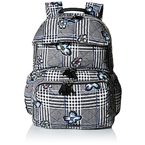Vera Bradley Performance Twill Backpack Baby Diaper Bag, Black,One Size