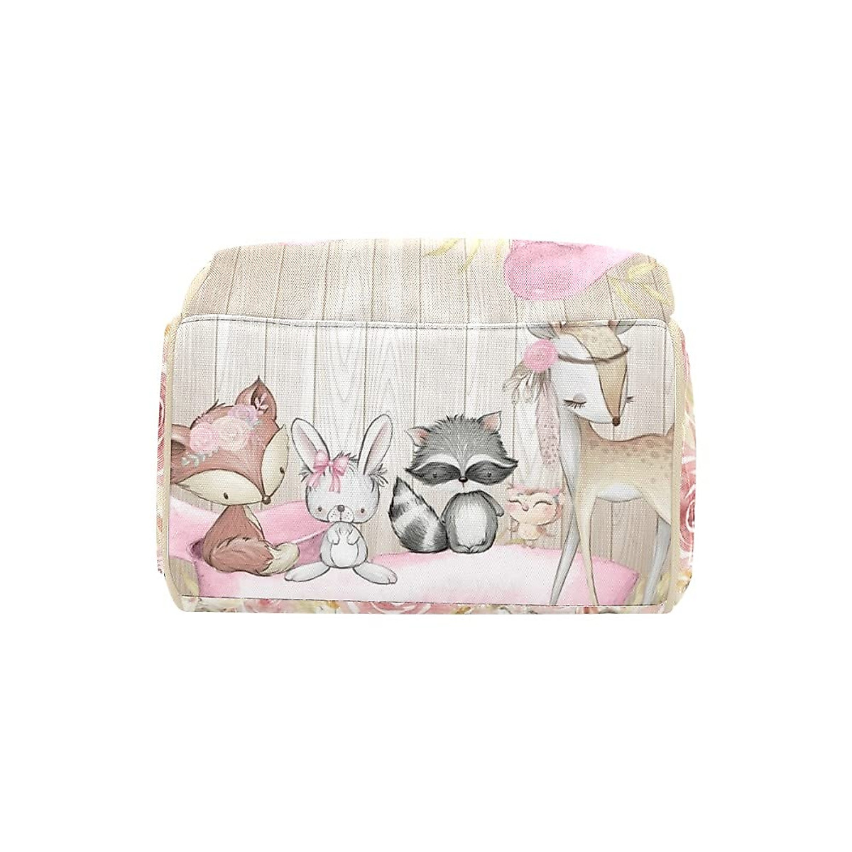 XOZOTY Woodland Forest Animal Diaper Bags Backpack Personalized Baby Bag Nursing Nappy Bag Travel Tote Bag Gifts