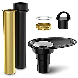 Freestanding Bathtub Drain kit with Brass Tail Pipe and ABS Plastic Adapter,Uni-tub Drain Compatible with Frestanding Bathtubs and Standard Bathtubs, Tub Drain Rough-in Kit with Installation Guide