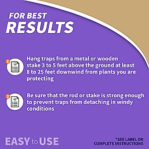 Bonide Beetle Bagger Japanese Beetle Trap Kit for Indoors and Outdoors, 2 Disposable Collection Bags Included