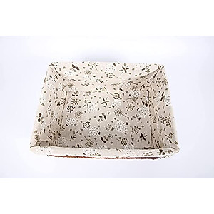 Rectangular Woven Water Hyacinth Storage Baskets Large Handmade Basket for Shelves Bathroom Kitchen Office Desk (Style D)