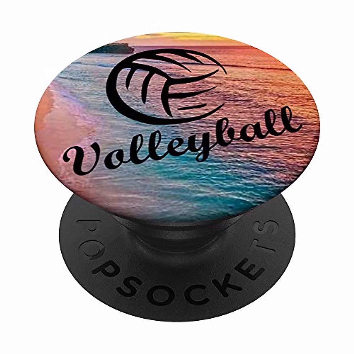 Volleyball Beach Pop Socket Grip Stand PopSockets PopGrip: Swappable Grip for Phones & Tablets