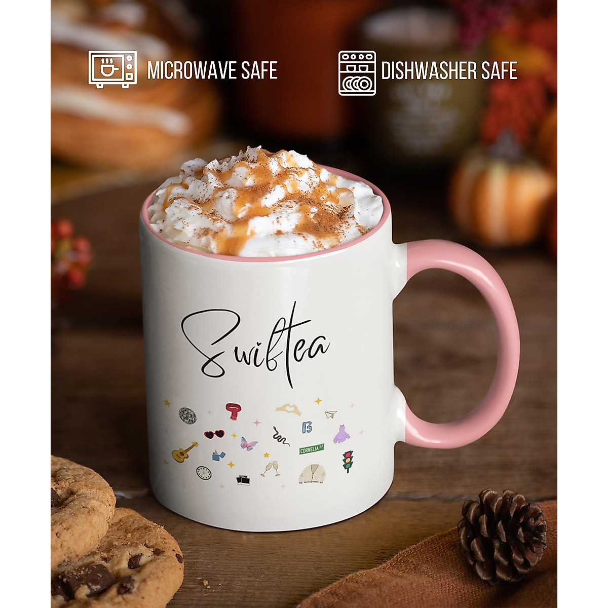 Bzelkry Coffee Mug - Singer Inspired Coffee Cup - 11 Ounce - Gift for Women - Singer Albums Inspired Cute Icons - Girl Fans Merch, Merchandise - Novelty Coffee Mug