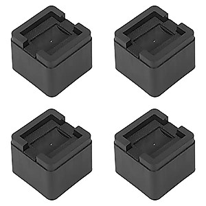Wnvivi 4 Sets Furniture Risers, Sofa Risers Square Rubber Anti Skid Bed Raisers Blocks Bed Frame Risers Supports forTable Sofa Couch Desk