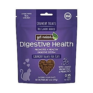 Get Naked Cat Crunchy Treats Chicken Flavor, Digestive Health, 6-oz Bag