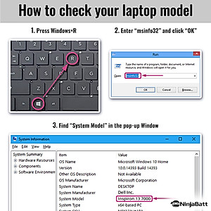 NinjaBatt F62G0 Battery Replacement for Dell Inspiron 13 7000 2,P83G P83G001 P91G001 P91G P87G 39DY5 039DY5 13 5370 7370 7373 7380 7386 13MF Vostro 5370RPJC3 0RPJC3[11.4V 38Wh]