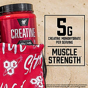 BSN Micronized Creatine Monohydrate Powder, Unflavored, 2 Months Supply-60 Servings