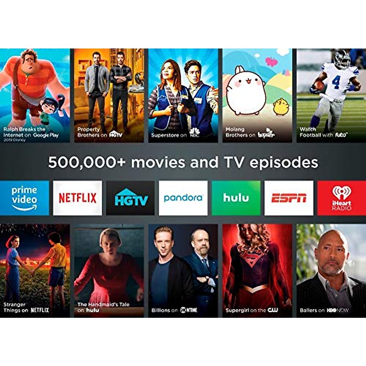 Roku Streaming Stick | Portable; Power-Packed Streaming Device with Voice Remote with Buttons for TV Power and Volume (2018)
