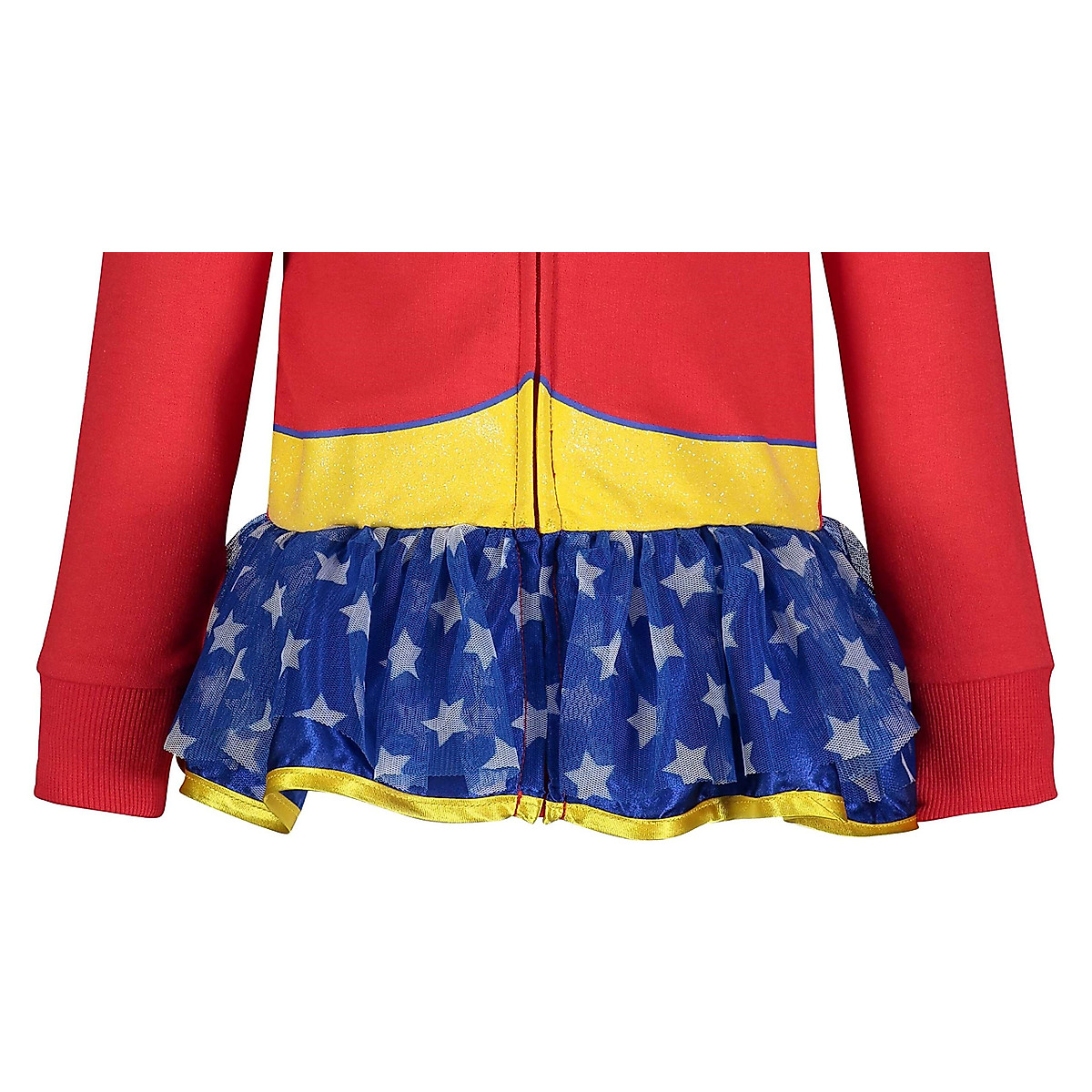 WARNER BROS Justice League Wonder Woman Little Girls Zip Up Costume Hoodie Red 7-8