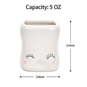 YHRJWN Marshmallow Mugs Set of 4 Cute Mugs Marshmallow Cups for Kids Hot Chocolate Cocoa Mugs Gift for Christmas Mother's Day Valentine’s Day 5Oz