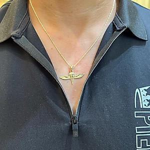 Baltinester Handmade IDF Wings Israeli Army Paratrooper Pendant in 14k Yellow Gold 20.5 x 30 mm Jewelry