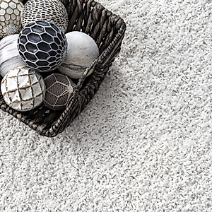 nuLOOM Arden Homely Shag Area Rug, 8x10, White