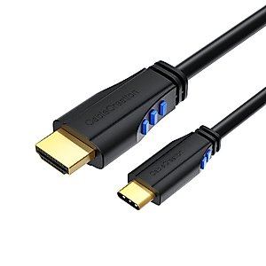 CableCreation USB C to HDMI Cable 16FT, USB Type C to HDMI Cable 4K, Compatible with iPhone 15/15 Plus/15 Pro/15 Pro Max, MacBook Pro 2020, iPad Pro 2020, Surface Go, XPS 13, Yoga 920, G7, Galaxy S23