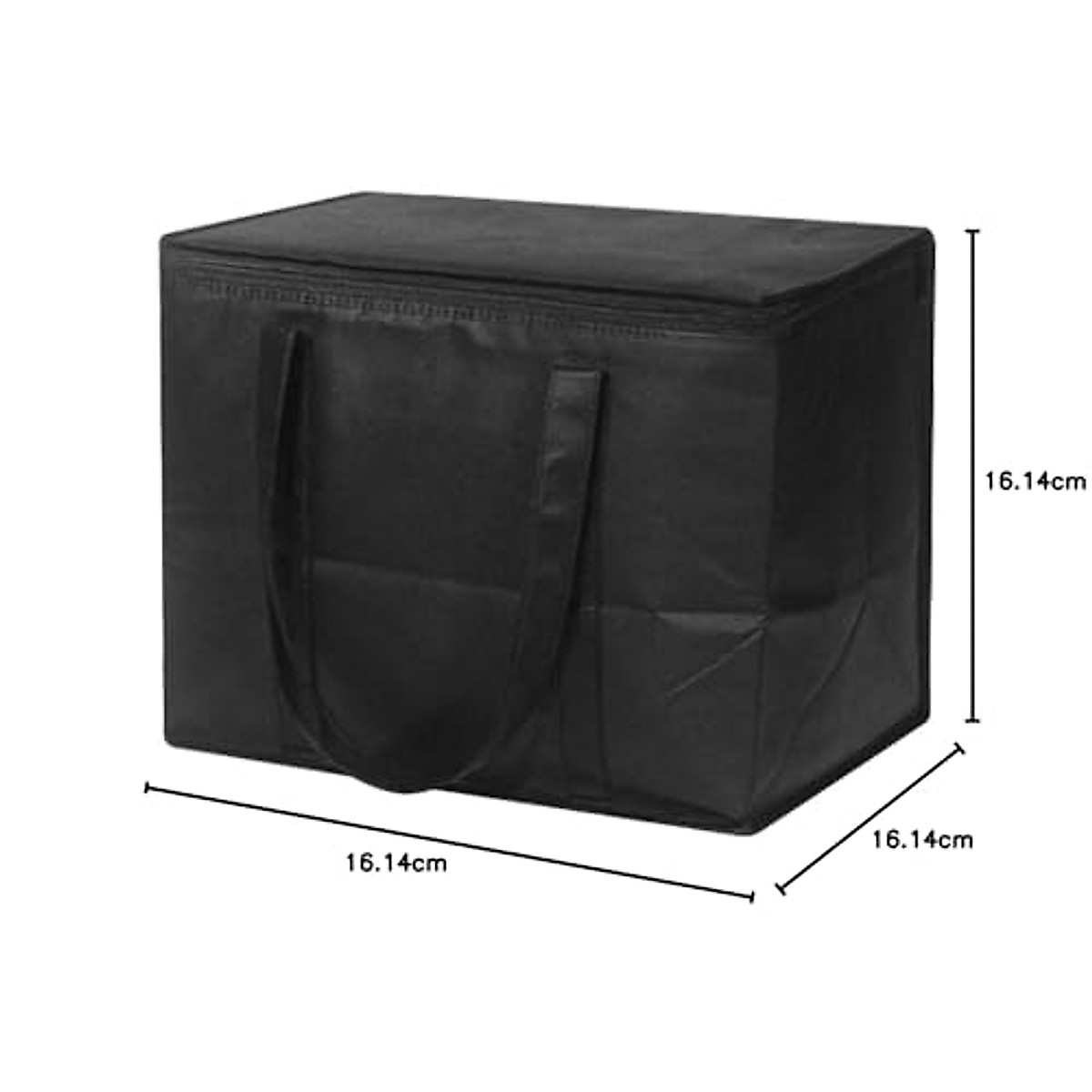 Kichvoe Insulated Food Cooler Bags Non-woven Thermal Food Tote Bags Catering Pizza Bags Food Carrying Bag with Bottom Board for Food Warm Outdoor Picnic