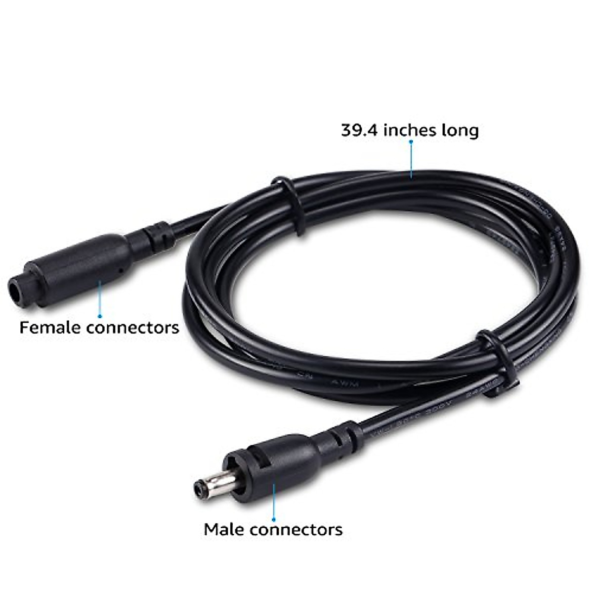 TORCHSTAR 39 Inches Interconnect Cable, Gun Safe Lighting Kit Extension Cable, Under Cabinet Light Extension Cord, LED Under Cabinet Lighting Accessories, Pack of 4