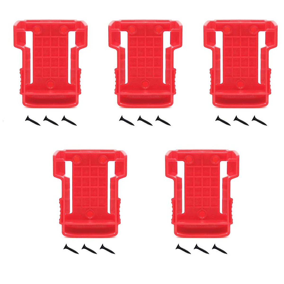 weqcter 5Packs Battery Holder for Milwaukee Battery Mount Dock Holder Fit for M18 48-11-1850 18V