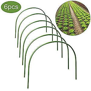 Greenhouse Hoops,Plastic Coated Hoops with Steel Inside Rust-Free Grow Tunnel Tunnel Support Hoops for Garden Fabric,19.7"x19.7"/6-Pack