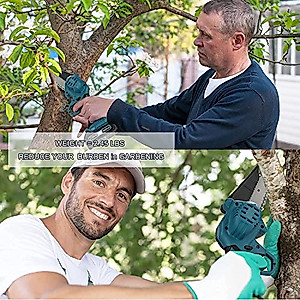 6-inch Cordless Mini Chainsaw, Handheld Electric Chain Saw with 2 Chains and 2 Batteries Rechargeable Chainsaw for Wood Cutting Garden Logging Tree Trimming Branch