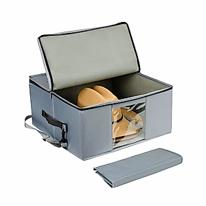 Allgawise Hat Storage Box - Upgrade Stackable Hat Organizer Bag Container for Closet, Foldable Hat Travel Box for Women, Cowboy Hat Box for Men