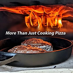 CHANGE MOORE 12 Inch Outdoor Pizza Oven Wood Fired with Insulated Lining, Portable Wood Pellet Pizza Oven with Cover, Pizza Stone, and Thermometer